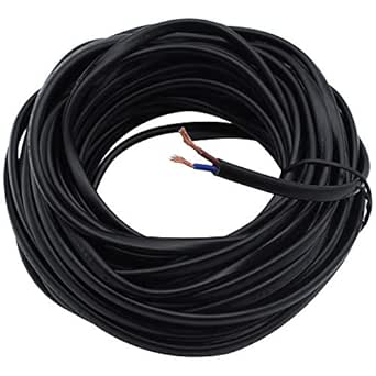 JaneYi 10 Meter Black Wire 2 Core Electrical Wire PVC Flexible Cable 0 ...