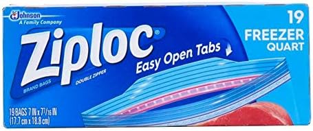 Amazon.com: Ziploc Quart Freezer Bags - 54-Count (Pack of 2) : Health & Household