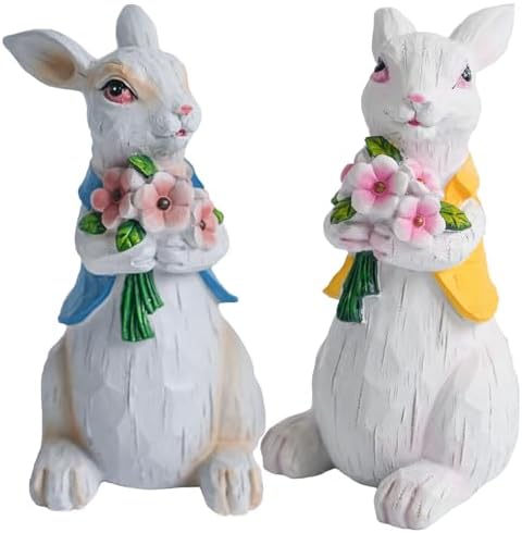 Amazon.com: Hodao Easter Bunny Decorations Spring Indoor Home Decor ...