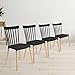 Amazon.com: Simpol Home DSW Armless Modern Plastic Chairs with Wood ...