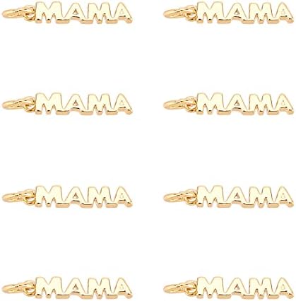 Amazon.com: SUPERFINDINGS 20Pcs 18k Real Gold Plated MAMA Charms Word ...