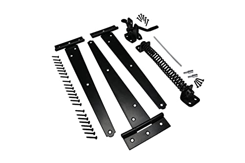 Neighbours Lane Gate Fitting Kit 12” Hinges Auto Gate Latch Gate Spring ...