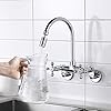 Wall Mount Kitchen Sink Faucet, 6 Inch Center Sink Faucet, in Wall ...