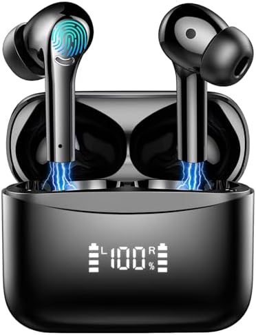 Amazon.com: Wireless Earbuds, Bluetooth 5.3 Headphones LED Power ...