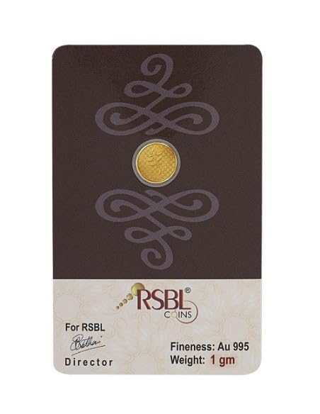 Buy RSBL Gold Coin 1 Grams 24Kt Gold 995 Purity Fineness at Amazon.in