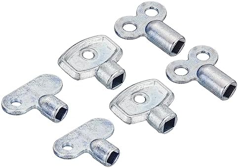 PATIKIL Radiator Valve Keys Set, 6 Pack Zinc Alloy Square Socket Vent ...