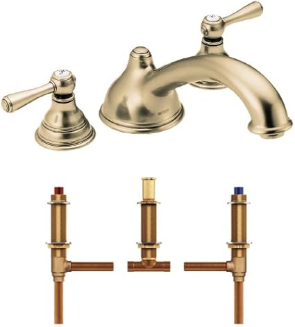 Moen T910AZ-4792 Kingsley Two-Handle Low Arc Roman Tub Faucet with ...