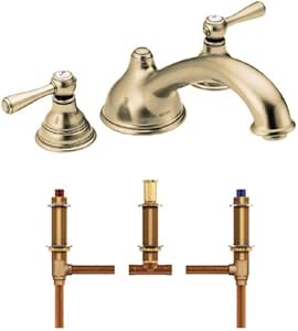 Moen T910AZ-4792 Kingsley Two-Handle Low Arc Roman Tub Faucet with ...