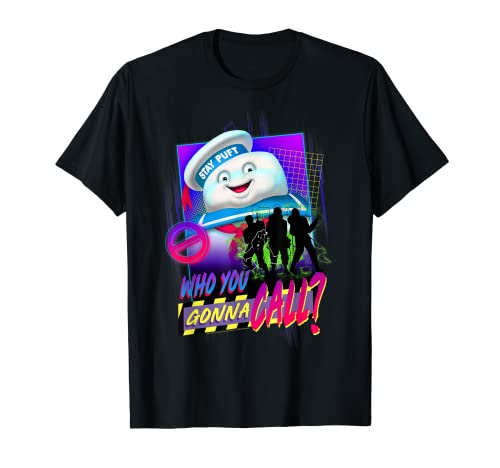 Snapklik.com : Who You Gonna Call Retro Neon Poster T-Shirt