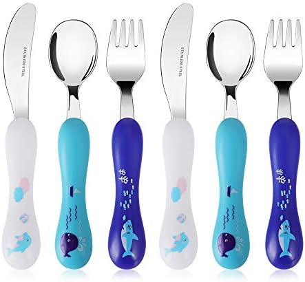 EXZACT Children's Cutlery Stainless Steel 6pcs Set/Kids Cutlery/Toddler ...
