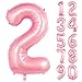 Amazon.com: 40 Inch Giant Pink Number Balloon, Mylar Foil Helium Pink ...