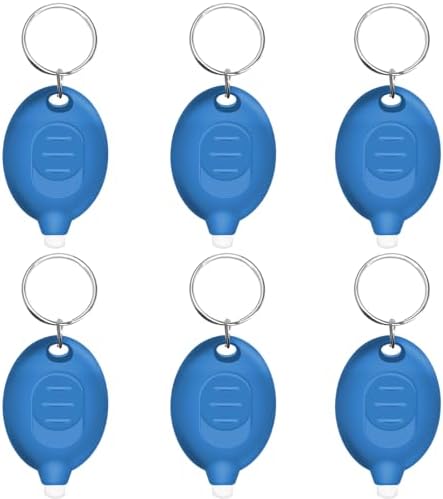 Daemson Mini LED Blue Light Keychain Flashlight, Small Keychain ...
