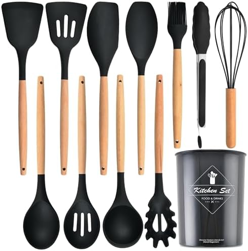 Amazon.com: Silicone Kitchen Cooking Utensils Set, 12Pcs, Creative ...