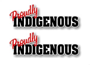 2 Proudly Indigenous 9'' Decals Native American First Nations Tribal ...