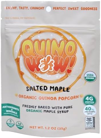 Amazon.com: QuinoWow! Organic Quinoa Popcorn – Low Sugar, High Fiber ...