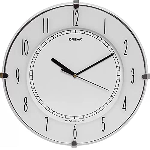 Buy OREVA Plastic Round Shape Simple Small Wall Clock (18.8 x 3.8 x 18. ...