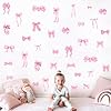 Amazon.com: 100 Pcs Pink Bow Wall Stickers Watercolor Girls Room Wall ...