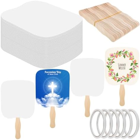 Amazon.com: Fansunta 30 Pieces Church Fans Handheld Set, Including Fan ...