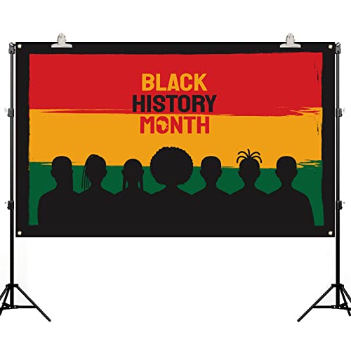 Black History Month Photo Booth Backdrop African American - Want It All