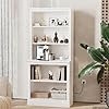 Amazon.com: blini White Bookcase 5 Shelf Wood Bookshelf, 72“ Tall ...