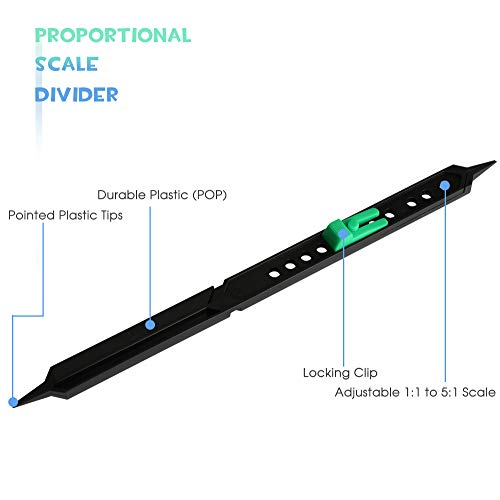 YARKOR 10 Inches Artist Proportional Scale Divider Drawing Tool ...