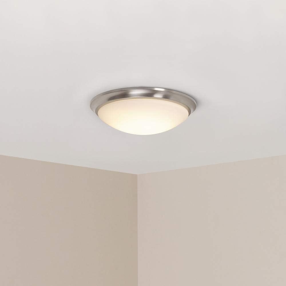 Hampton Bay 13" Brushed Nickel LED Flushmount - Model #HGV3011L-2/BN ...