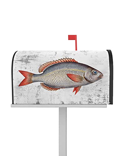 HilariousM Brama Fish Ocean Magnetic Mailbox Covers, Retro - Want It All