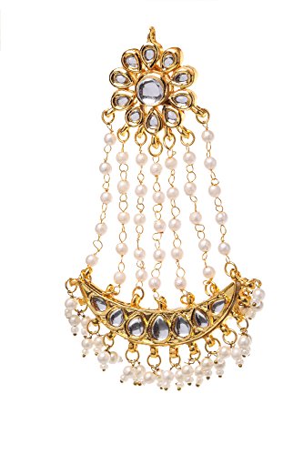Gold Plated Kundan Paasa/ Hair accessory for Girls and Women : Amazon ...