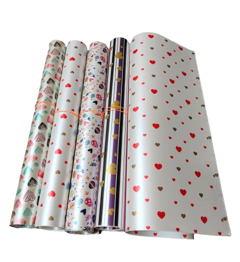 3A Featuretail Metallic Gift Wrapping Paper Sheets (Assorted Design ...