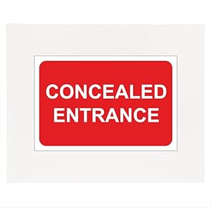 Concealed Entrance Sign Sticker, Waterproof Sticker Signage : Amazon.in ...