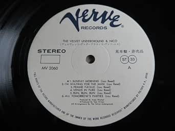 Amazon.co.jp: LP Velvet Underground & Nico (MV 2060 Polydol/VERVE1973 ...