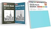 Amazon.com: Soucolor 9" x 12" Spiral Bound Blank Sketch Notebook Journal Book- 1-Pack 100 Sheets ...