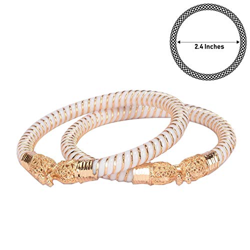 Buy City Girl Gold Plated Bangles for Girls (White_90gm) at Amazon.in