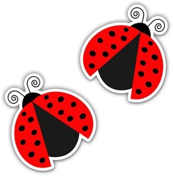Amazon.com - GT Graphics Ladybugs Set of 2-3" Each Vinyl Stickers - for ...