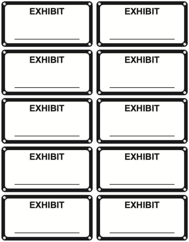 Amazon.com : Ophisdesk 500 PCS 1x2 inch Exhibit Stickers Legal Exhibit ...