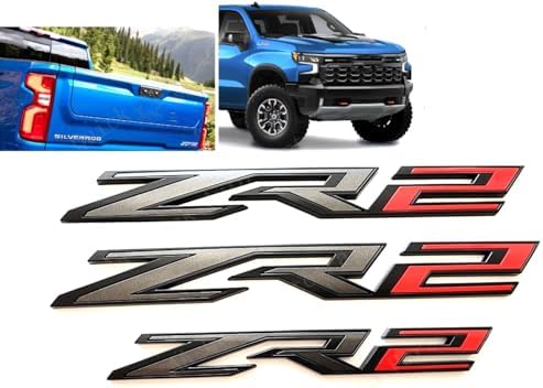 Amazon.com: Tomilia 3Pcs New ZR2 Emblems Letter Fender Rear Badge ...