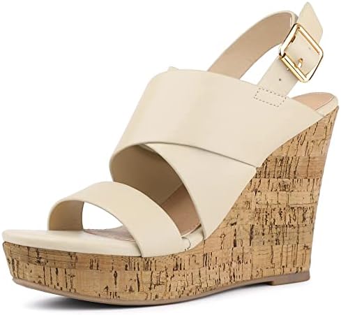 Amazon.com | Allegra K Women's Wood Wedges Platform Wedge Sandals ...