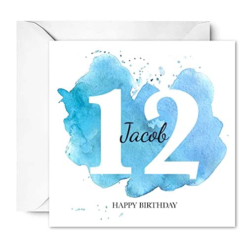 Personalised 12th Birthday Card for Boys - 12th Card for Him ...