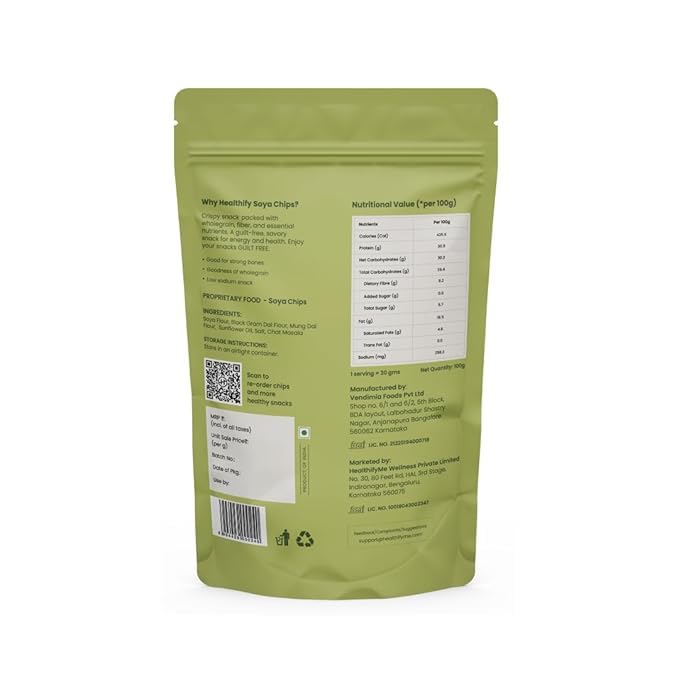 HealthifyMe Soya Chips 100gms - Lip smacking, crispy and nutritious ...
