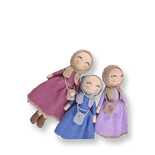 Amazon.com: 3 PCS Hijab Doll, Amigurumi Muslim Doll, Hijab Doll Set ...