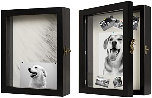 Amazon.com - H & A Memory Shadow Box Black Frame Display Case , 8''x10 ...