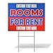 Amazon.com : Custom Weatherproof Yard Sign for Rent Rooms Lawn Garden ...