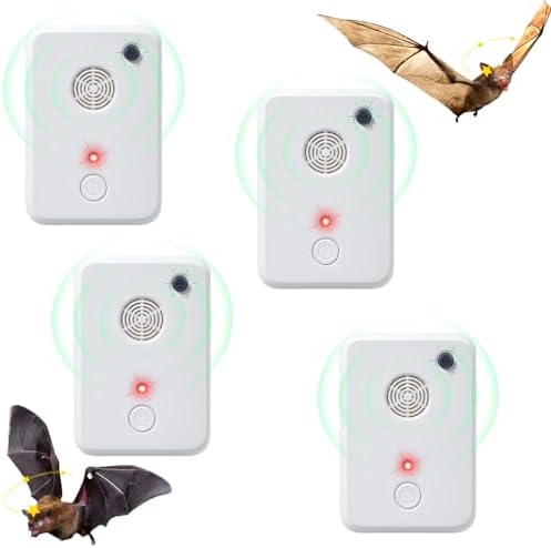 4 Pack Ultrasonic Bat Repeller Indoor, Bat Deterrent Devices, Plug in ...
