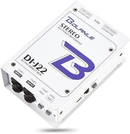 Amazon.com: Bolanle J22 Professional Stereo DI Box/Splitter XLR 1/4 ...
