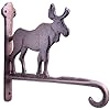 Amazon.com: Moose Plant Hanger Flower Basket Hook Brown Cast Iron 7.25 ...