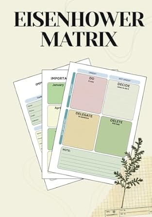 Amazon.com: Eisenhower Matrix Decision planner: A Notepad for Mastering ...