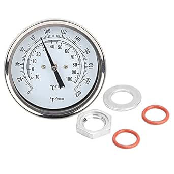 Amazon.com: Beer Thermometer Kit, Weldless Bi Metal Thermometer Kit 1/2 ...