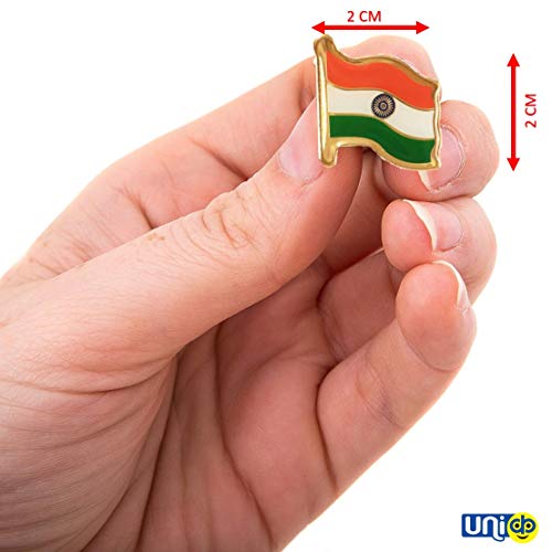 Buy Selling Uniqness Metal Waving Indian Flag with Gold Finish National ...