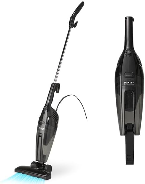 Amazon | MAXZEN 掃除機 スティッククリーナー コード式 自立式 パワフル吸引 吸引力10000pa ダブルフィルター 簡単操作 紙パック不要 水洗いOK スティック ハンディ ...