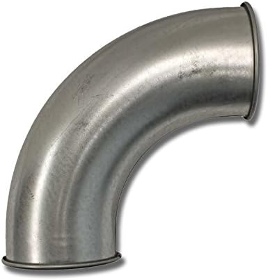 U-Duct - 5" x 90 Degree 1.5 Centerline Radius Elbow for Clamp-Together ...